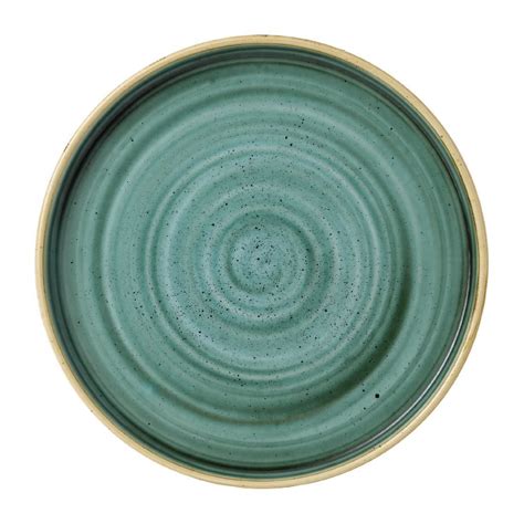 Churchill Stonecast Fj915 Samphire Green Walled Plates 8 14 Pack Of