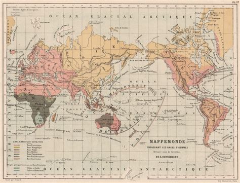 World Racialethnic Showing The Races Of Man Causasian Mongoloid Negro