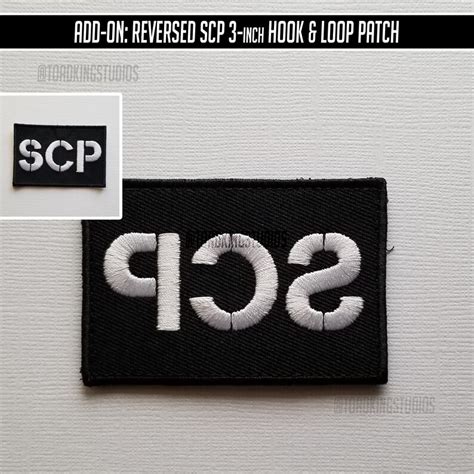 Scp Text Stencil Black Rectangle 3 Inch Cosplay Patch Etsy