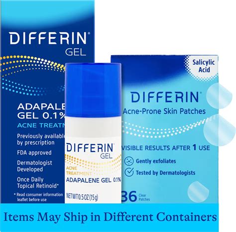 Differin Acne Treatment Gel And Differin Patch Set 36