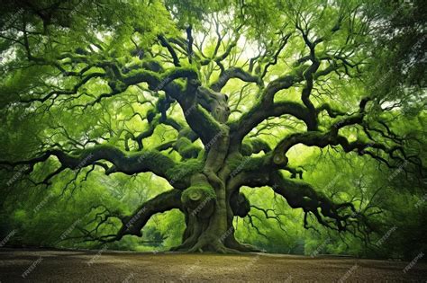 Ancient Oak Tree In A Park Nature Wallpaper Beautiful Tree Landscape