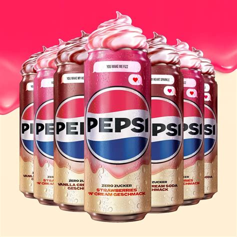 Pepsi Zero Zucker Strawberry N Cream 24er Pack Für 17 99