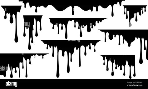 Black Dripping Oil Stain Stock Vector Image And Art Alamy