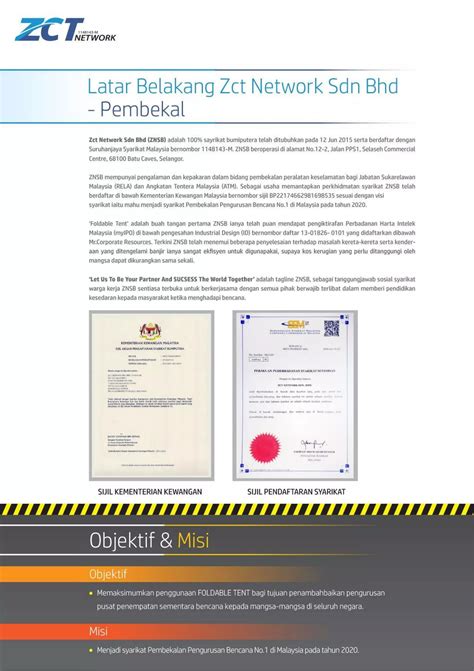 Zct Network Foldable Tent Proposal Pdf
