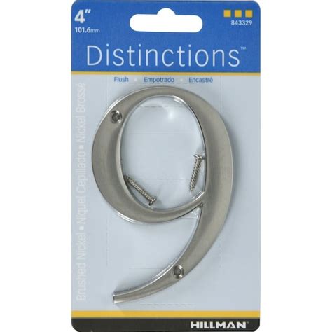 Hillman Hillman Distinctions 4 In Silver Zinc Die Cast Screw On Number 9 1 Pc Pk3 843329 Zoro