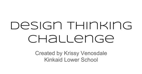 Design Thinking Challenge Lowerschool