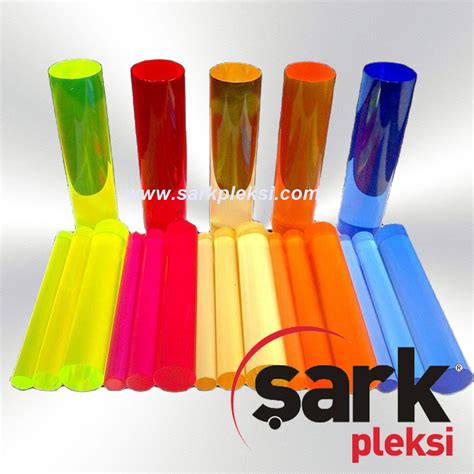 Acrylic Plexiglass Colored Rod Şark Pleksi
