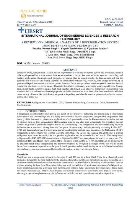 Pdf Ijesrt International Journal Of Engineering Sciences And Research Technology A Review On