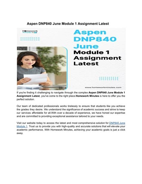 Ppt Aspen Dnp840 June Module 1 Assignment Latest Powerpoint