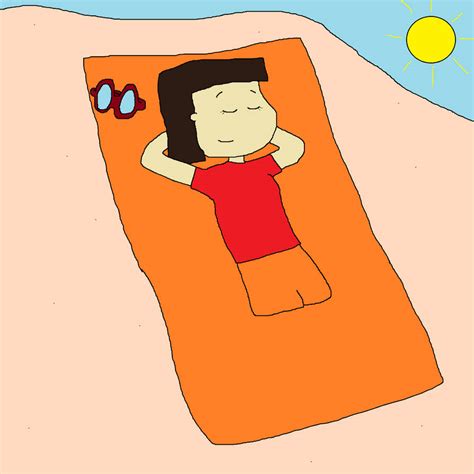Peanuts Marcie Carlin Legless Beach Relaxing By Nintendosupermario1 On