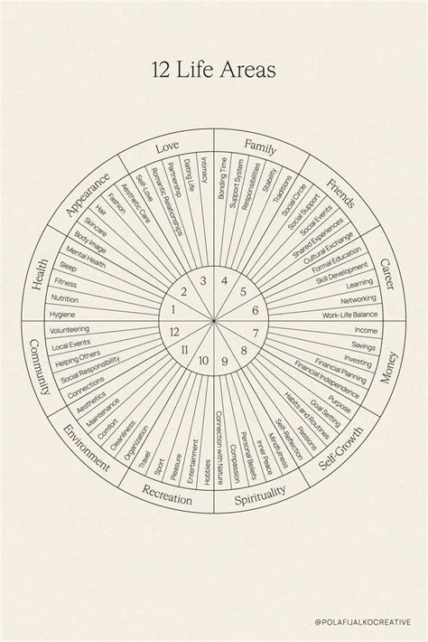 Circles Of Life Areas In Life Mindfulness Resources Each
