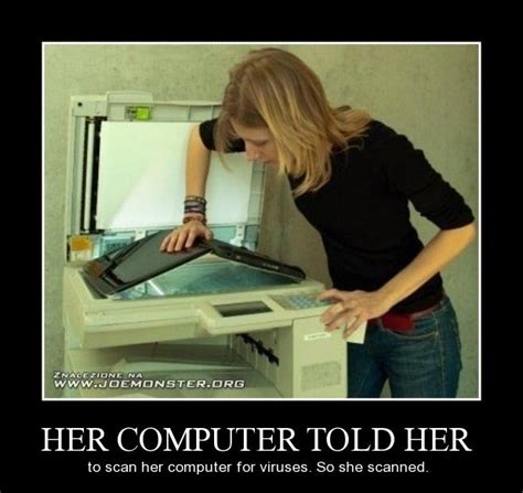 Her Computer Told Herto Scan Her Computer For Viruses So She Scanned