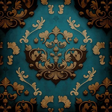 Premium Ai Image Baroque Fabric Pattern Florals Classical Luxury Old