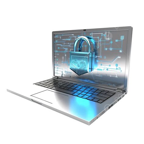 3d Illustration Laptop Security Check Password Internet Security