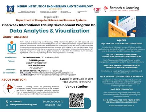 Pantechelearning Pantech Facultydevelopment Dataanalytics Powerbi Tableau
