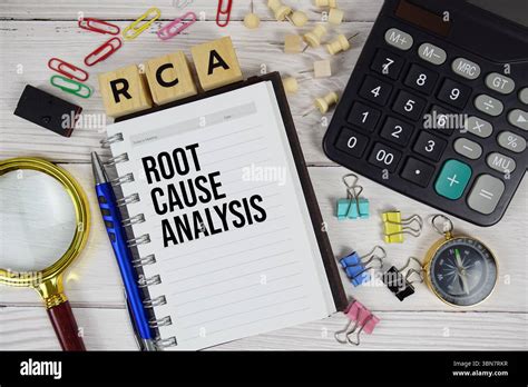 Rca Root Cause Analysis Acronym On Notepad Business And Financial Concept Background Stock