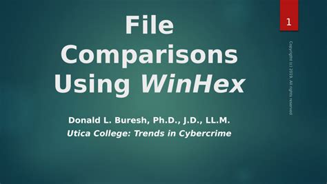 Pdf File Comparisons Using Winhex