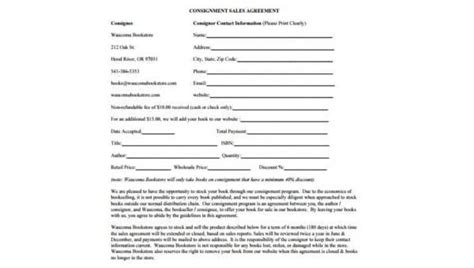 Free 8 Sample Consignment Contract Forms In Pdf Ms Word