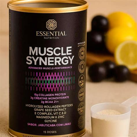 Muscle Synergy 15 Doses Jabuticaba E Limão 454g Essential Empório Áurea