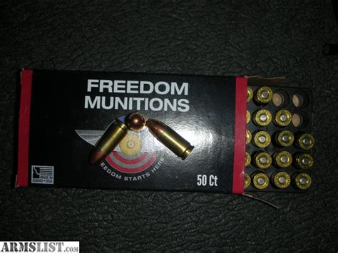 Armslist For Sale 500 Rounds Of Freedom Munitions 9mm Ammunition