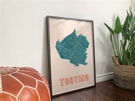 Tooting Map Print Map Of Tooting Print Digital Prints London
