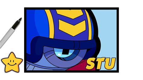 How To Draw Stu Icon Brawl Stars New Free Brawler Step By Step