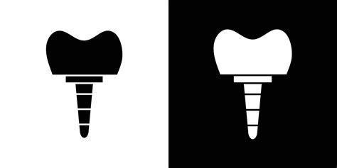 Dental Implants Icon Flat Line Symbol Set 49363644 Vector Art At Vecteezy