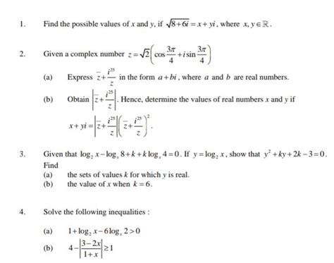 1 Find The Possible Values Of X And Y Studyx
