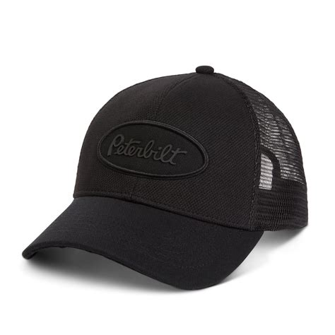 Peterbilt Cap In Embroidered Black Mesh Excellence Peterbilt