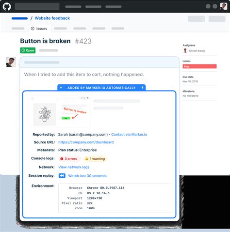 1 Integration For Github Bug Tracking
