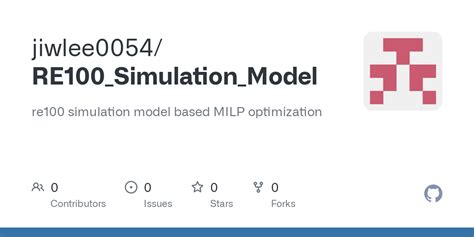 Github Jiwlee0054re100simulationmodel Re100 Simulation Model Based Milp Optimization
