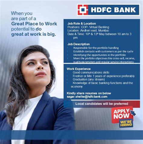 Sagar Shelke On Linkedin Greetings From Hdfc Bank Walk In Drive Virtual Relationship Banking