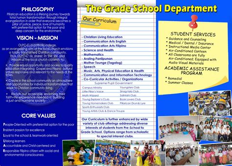 The New Grade School Brochure Olpcc Grade School Department