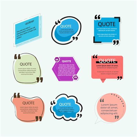 Premium Vector Flat Quote Box Frame Vector Collection Suitable For Speech Talkings Quotes
