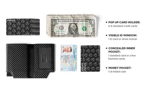 Vulkit Mens Wallet Minimalist Pop Up Card Holder Rfid Blocking