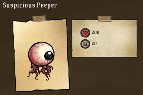 Suspicious Peeper Scrapbook Icon Dont Starve Together Klei