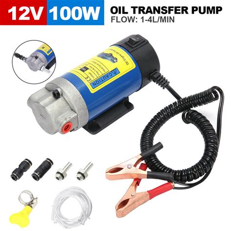 12v Portable Electric Oil Transfer Extractor Fluid Suction Pump Diesel