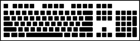 Computer Keyboard Isolated Royalty Free Vector Image