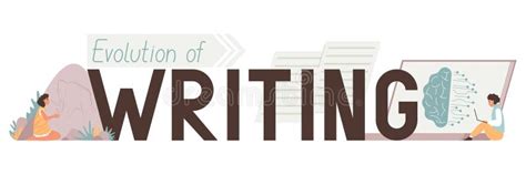 Writing Evolution Text Stock Vector Illustration Of Electronic 282297001