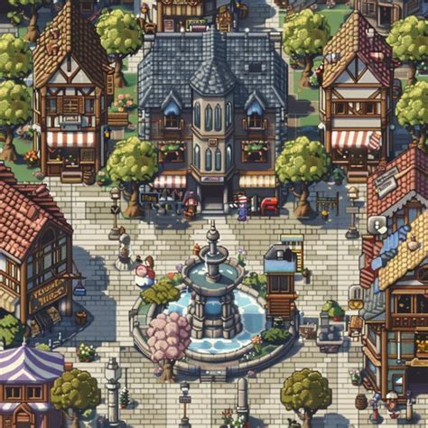 A Sprite Sheet Of An Top Pixel Art Pxlart