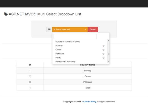 Aspnet Mvc 5 Bootstrap Style Multi Select Dropdown Plugin