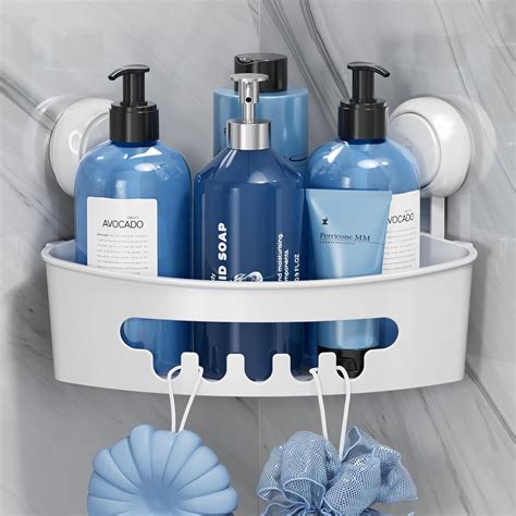 Taili Corner Shower Caddy With Suction Cups Wall Mounted Organizer Plastic Rack For