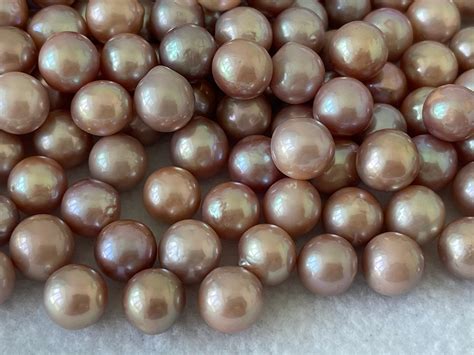 Natural Lavender Round Edison Pearl Pearls Fresh Water Pearls Loose