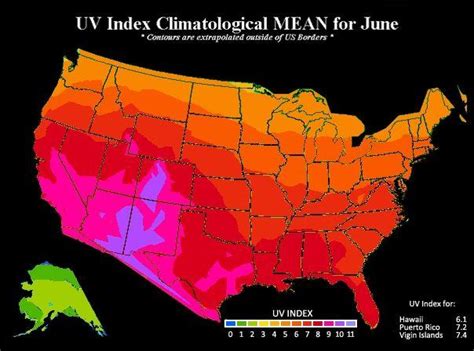 Sun Safety Monthly Average Uv Index Sun Safety Us Epa
