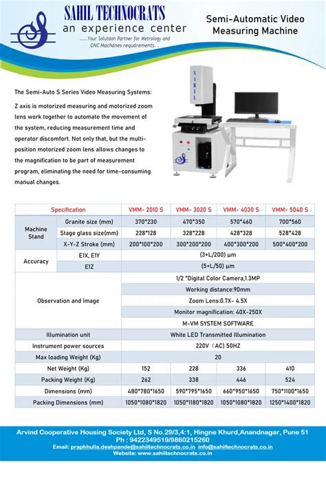 Sahil Semi Automatic Vision Measuring Machine At ₹ 725000piece