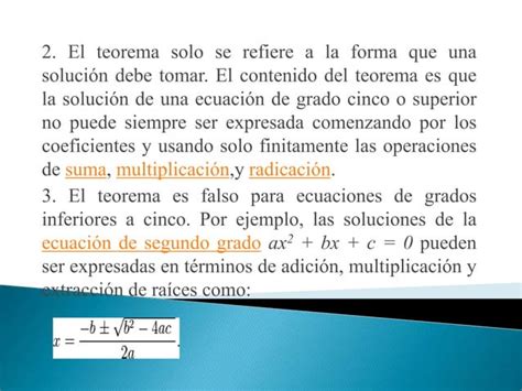 Teorema De Abel Ruffini Ppt