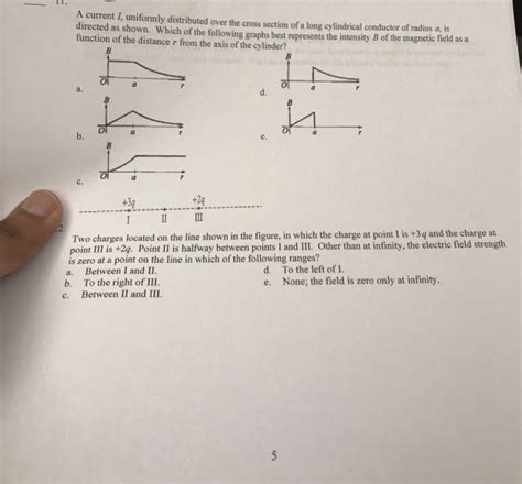 Solved A Current I Uniformly Distributed Over The Cross