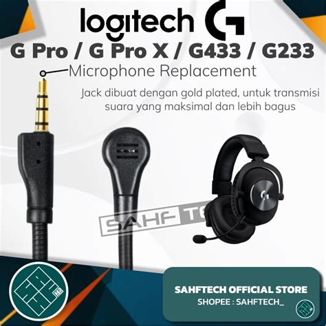 Jual Mic Logitech G Pro X G433 G233 Headset Microphone Replacement