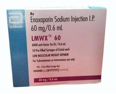 Pink Enoxaparin Sodium Injection 60 Mg At Rs 705box In Indore Id