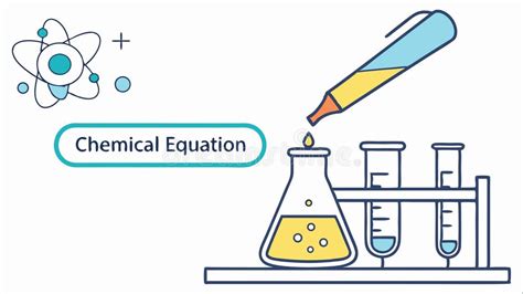 Lab Glassware Chemical Equation Vector Vector Design Generative Ai Stock Vector Illustration